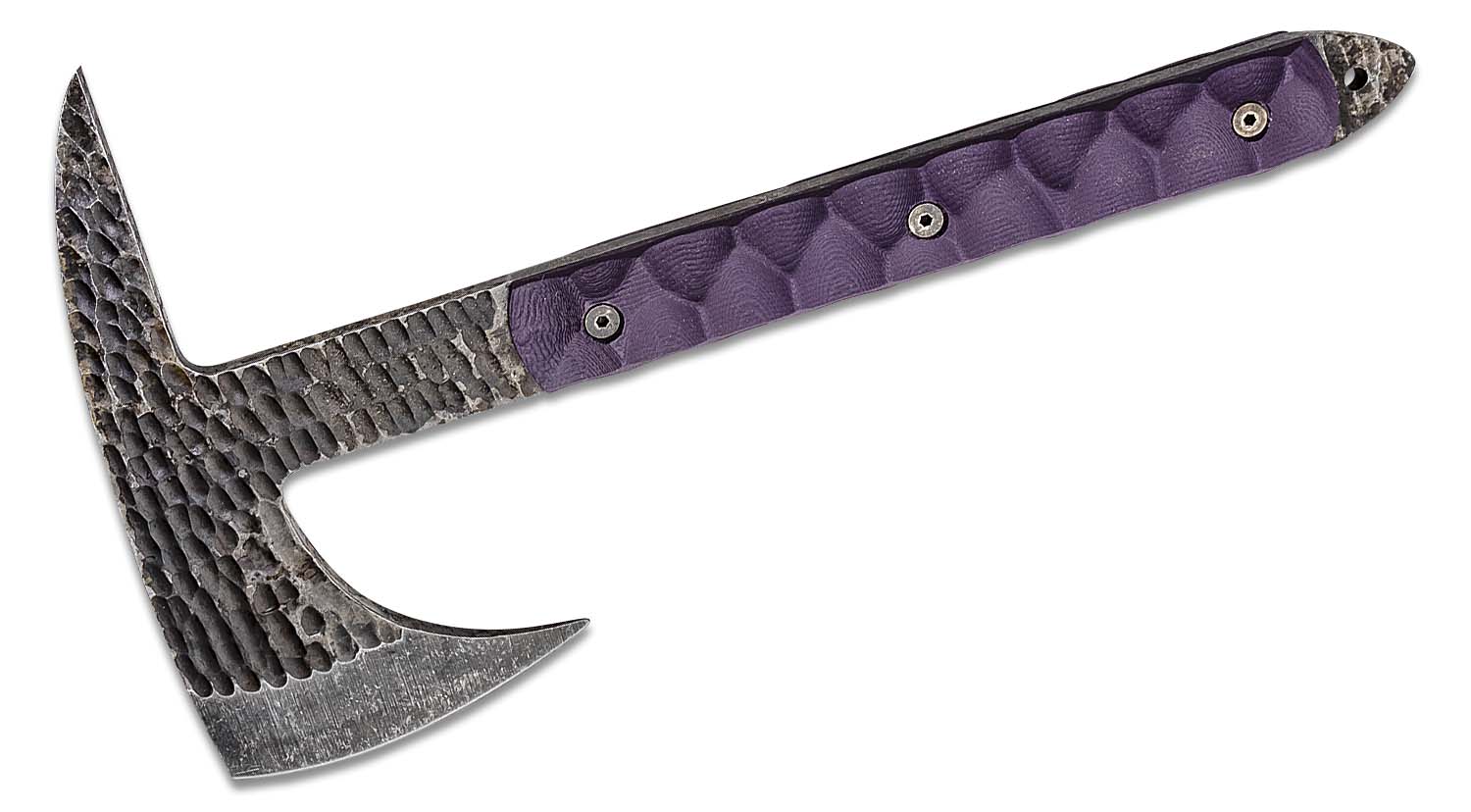 Stroup Knives Spike Axe 12" Overall, 1095 Hand Carved Blade, Milled ...