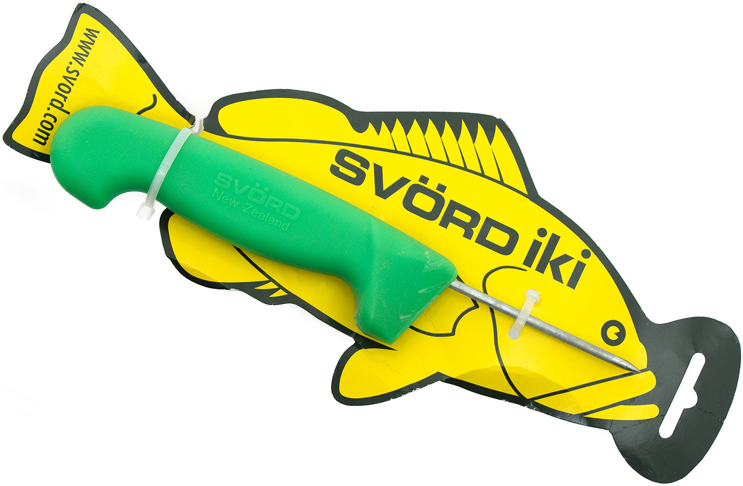 Svord Kiwi IKI Fish Spike 3" Carbon Steel, Green Polypropylene Handle ...