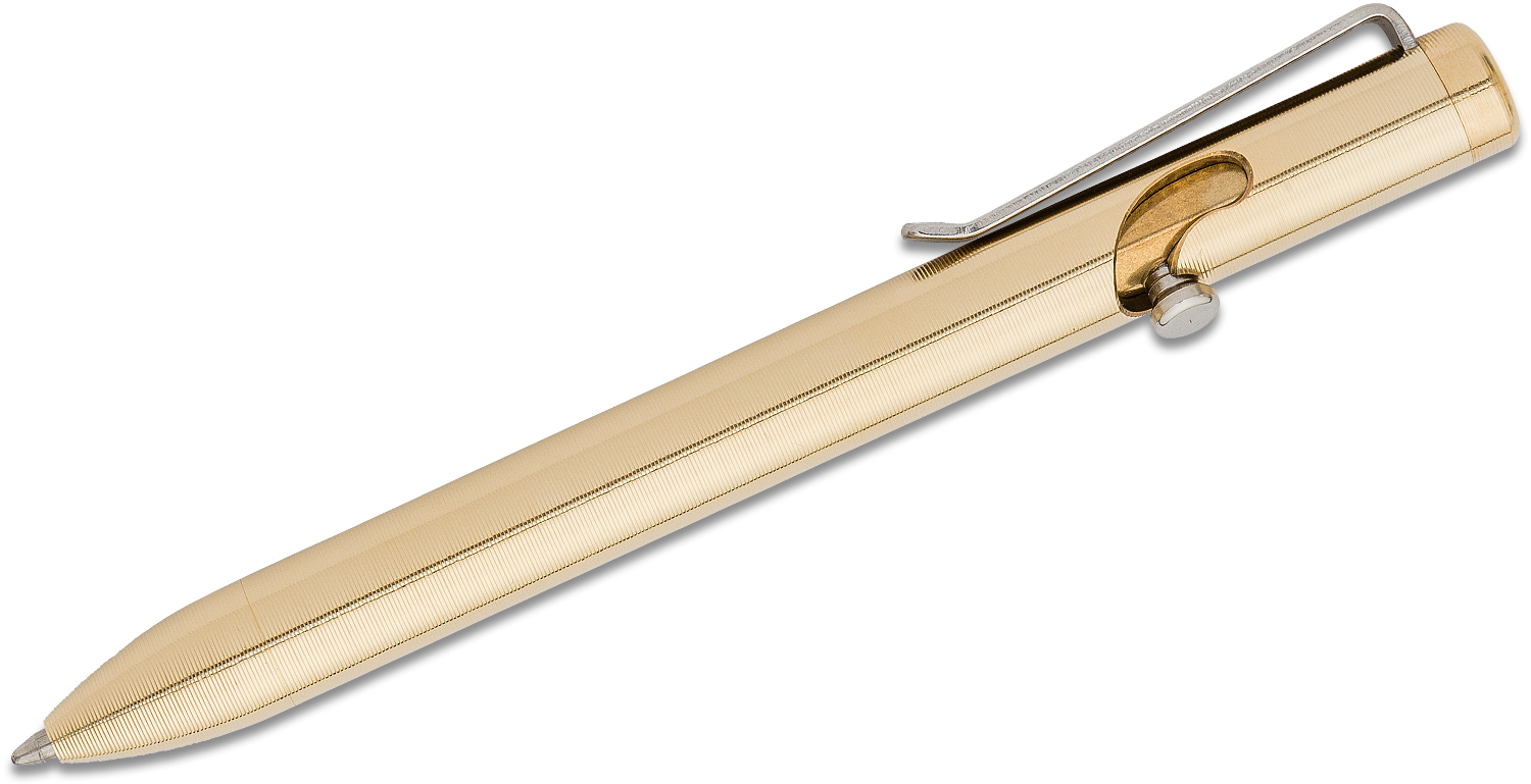 Tactile Turn Bronze Bolt Action Pen, Short, 5.1" Overall - KnifeCenter ...