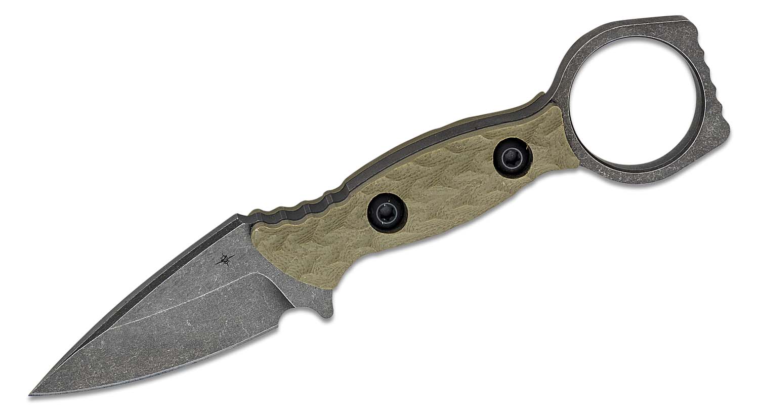 Toor Knives Viper Fixed Blade Knife 2.625" D2 Black Stonewashed Drop ...