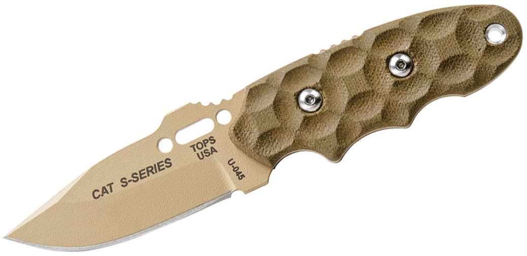 TOPS Knives CAT Covert Anti-Terrorism S Series 3.25" 1095 Drop Point ...
