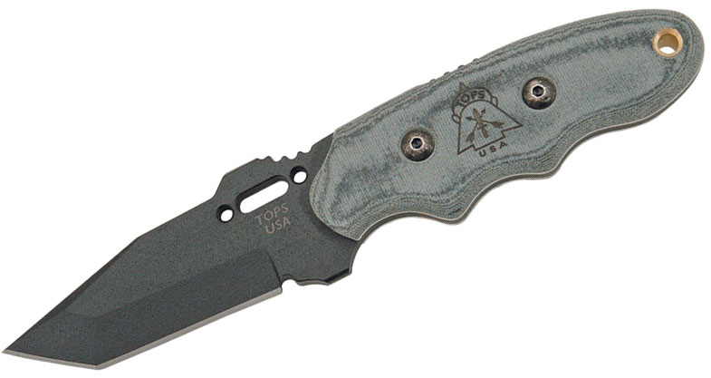 TOPS Knives CAT Covert Anti-Terrorism 3-1/4" 1095 Carbon Tanto Blade ...