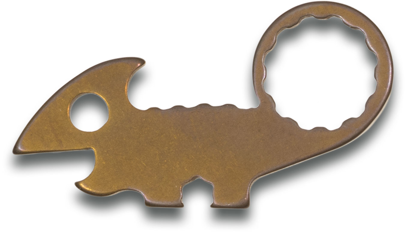 TRA Designs Titanium Mini Chugger the Chameleon Bottle Opener, Bronze ...