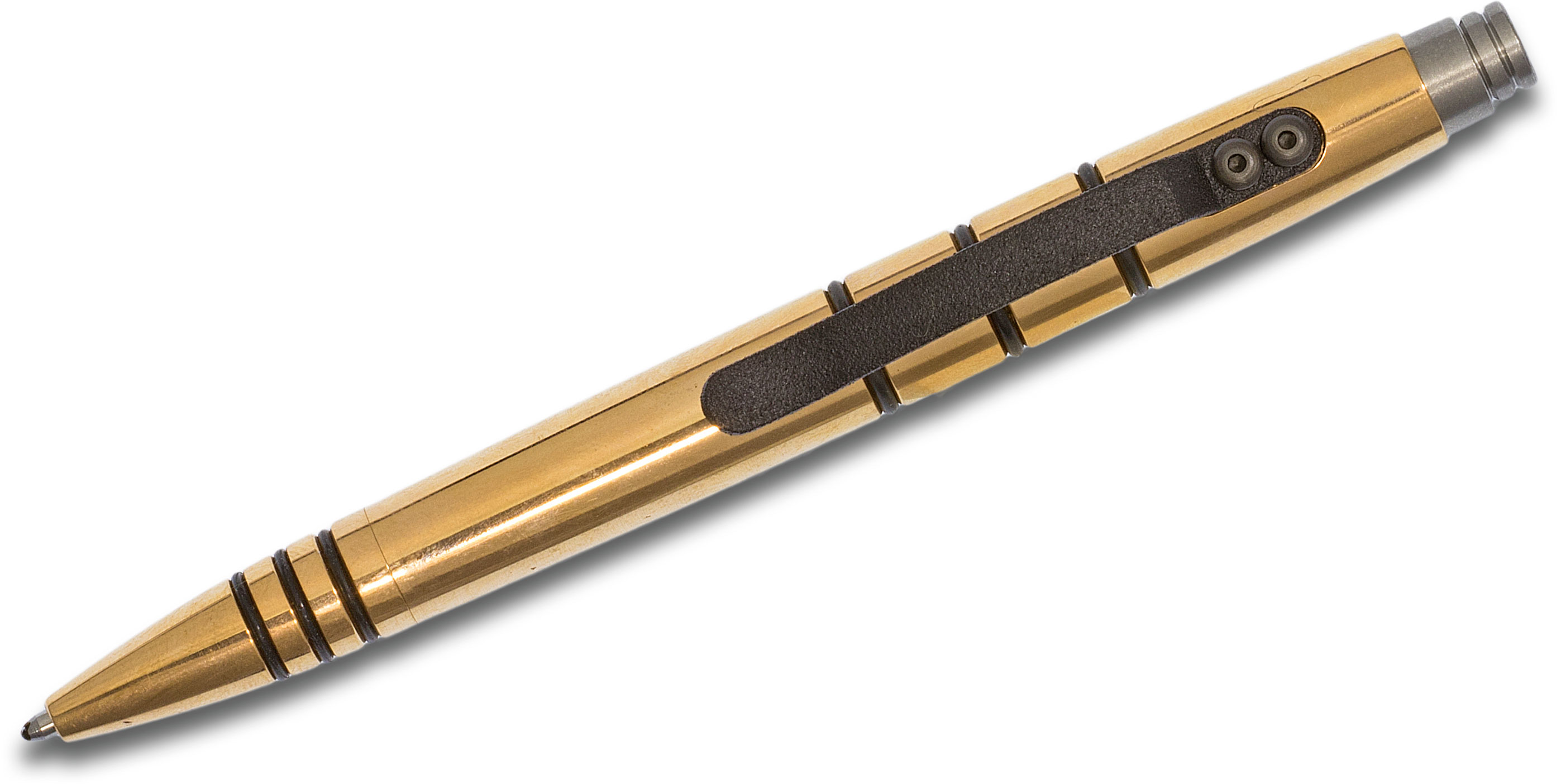 Tuff-Writer Mini Click Tactical Pen, Polished Brass (TWP-MC-BR-POL ...