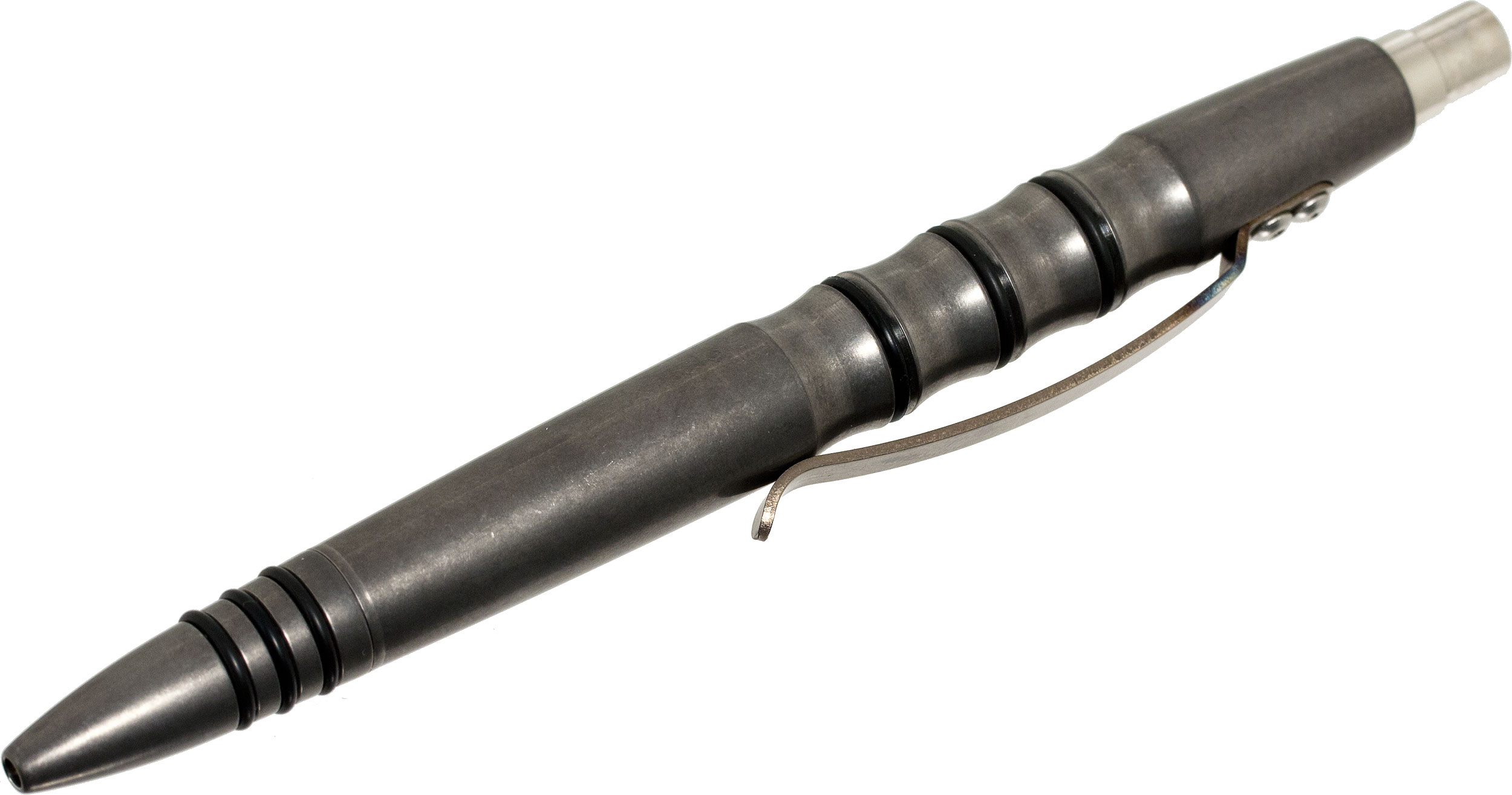 Tuff-Writer Precision Press Tactical Pen, Tumble Titanium (TWP-PPP-TI ...