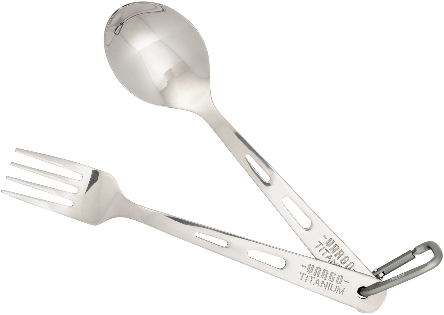 Vargo Titanium Spoon, Fork and Knife Set - KnifeCenter - T-201 ...