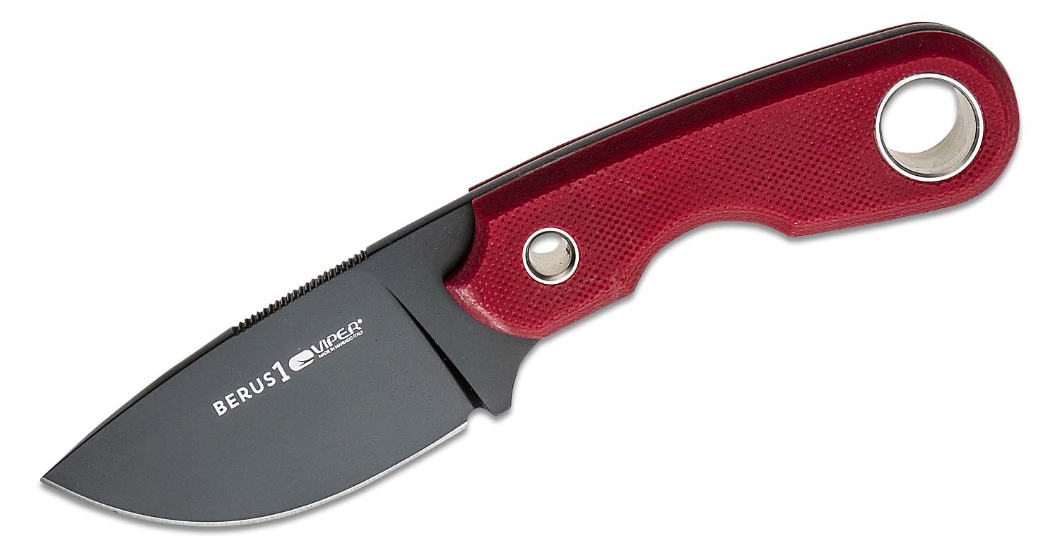 Viper Knives Berus 1 Fixed Blade Knife 2.64" M390 Black PVD Drop Point ...