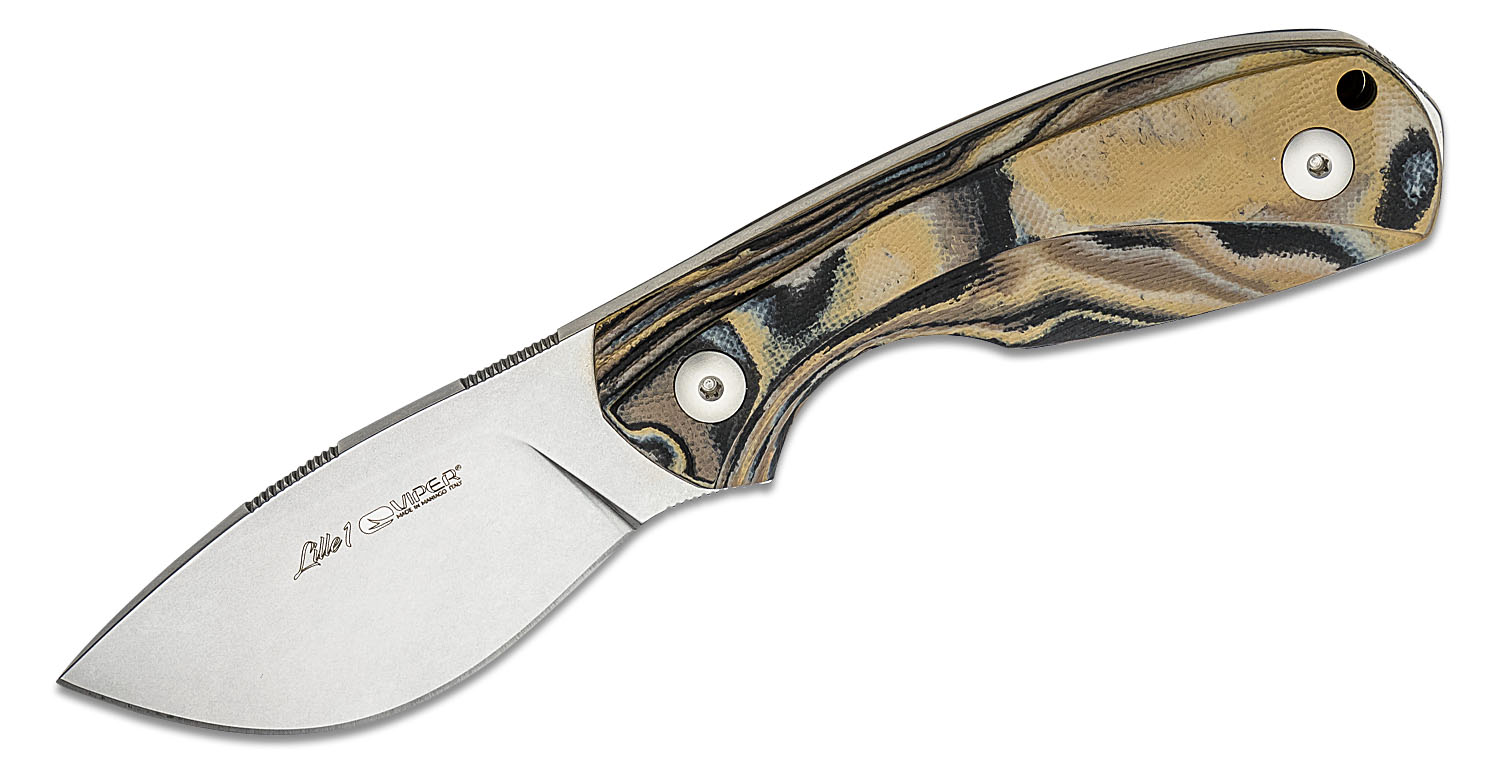 Viper Knives Vox Lille 1 Fixed Blade Knife 2.64" Elmax Stonewashed Drop ...