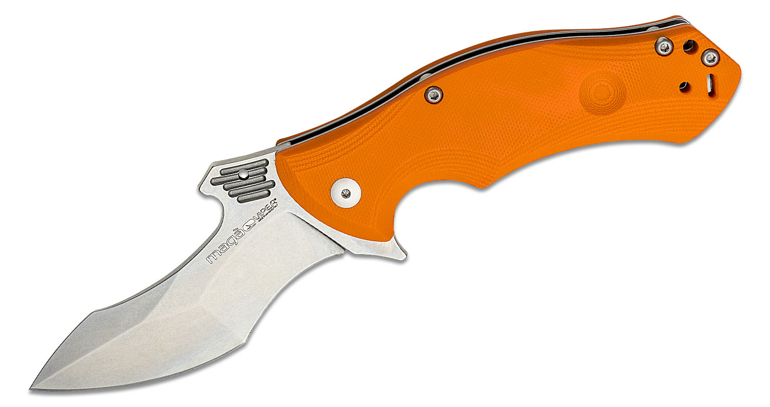 Viper Knives Maga Flipper Knife 3.625" Stonewashed N690Co Recurved ...