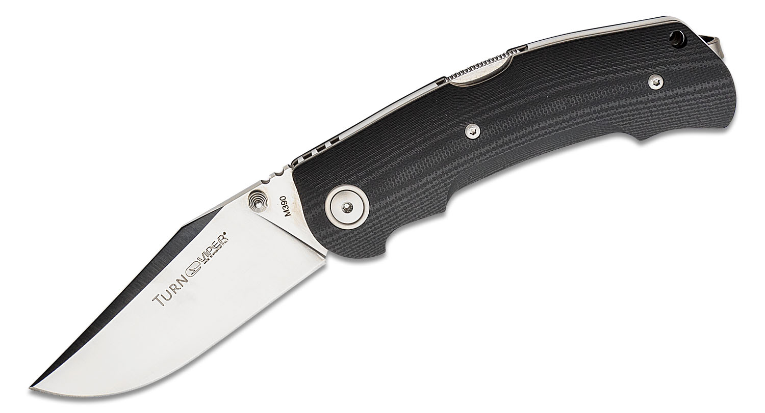 Viper Knives Turn Essential Folding Knife 3.23" M390 Satin Clip Point ...