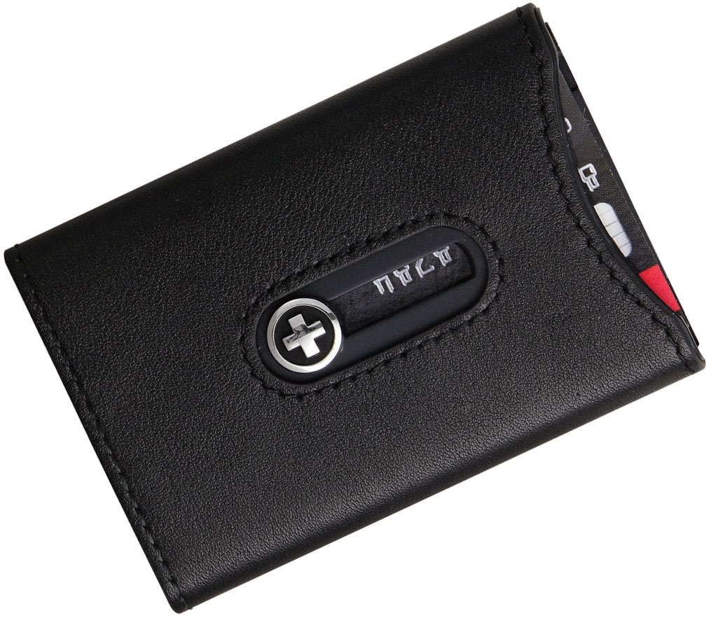 Wagner Super Slim Swiss Wallet with Money Clip, Black Leather ...