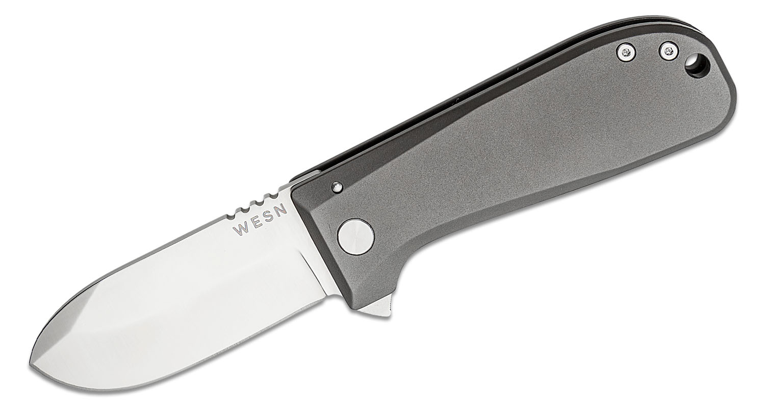 Wesn Goods Allman Flipper Knife 2.8" S35VN Satin Drop Point Blade ...