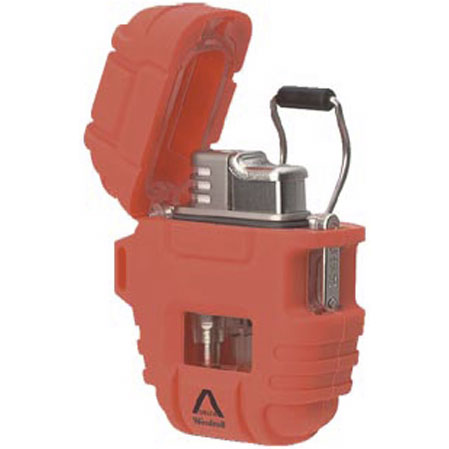 Windmill Delta (Blaze Orange) Shockproof / Stormproof Butane Lighter ...