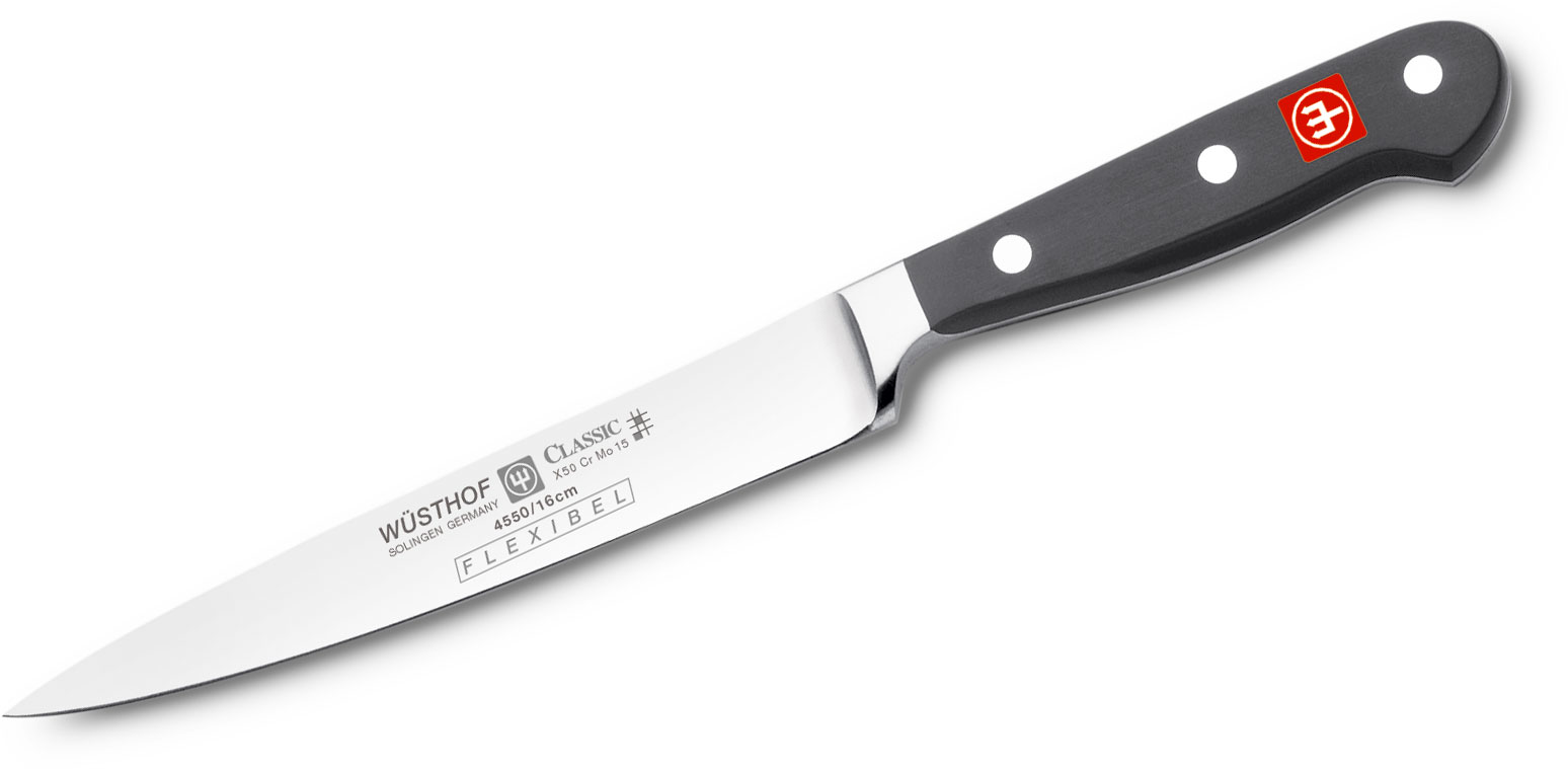 Wusthof Classic 6" Flexible Fish Fillet Knife - KnifeCenter - 4550-7/16 ...