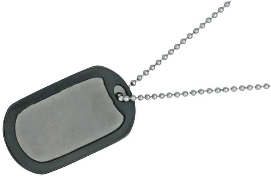 The Original Dog Tag Knife Survival Tool, Titanium Blade, Black Rubber ...