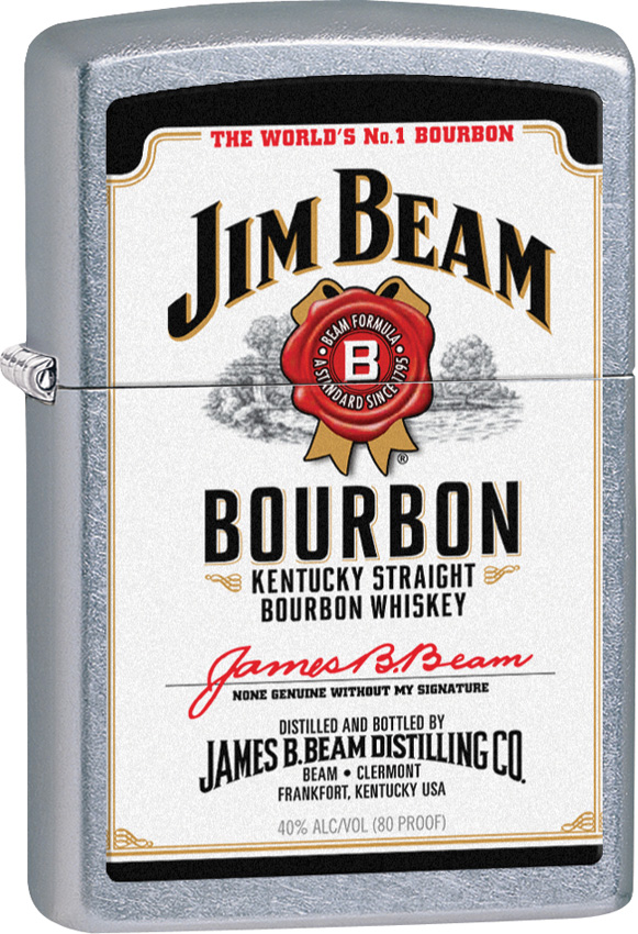 Zippo Jim Beam White Label, Street Chrome Classic - KnifeCenter ...