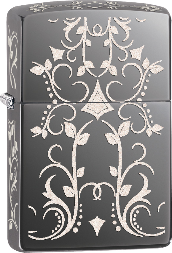 Zippo Filigree Pattern, Black Ice Classic - KnifeCenter - 28833 ...