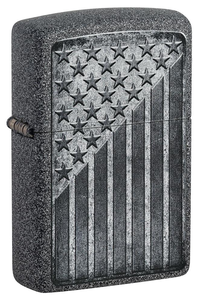 Zippo Lighter Iron Stone, Stars and Stripes - KnifeCenter - 49485 ...